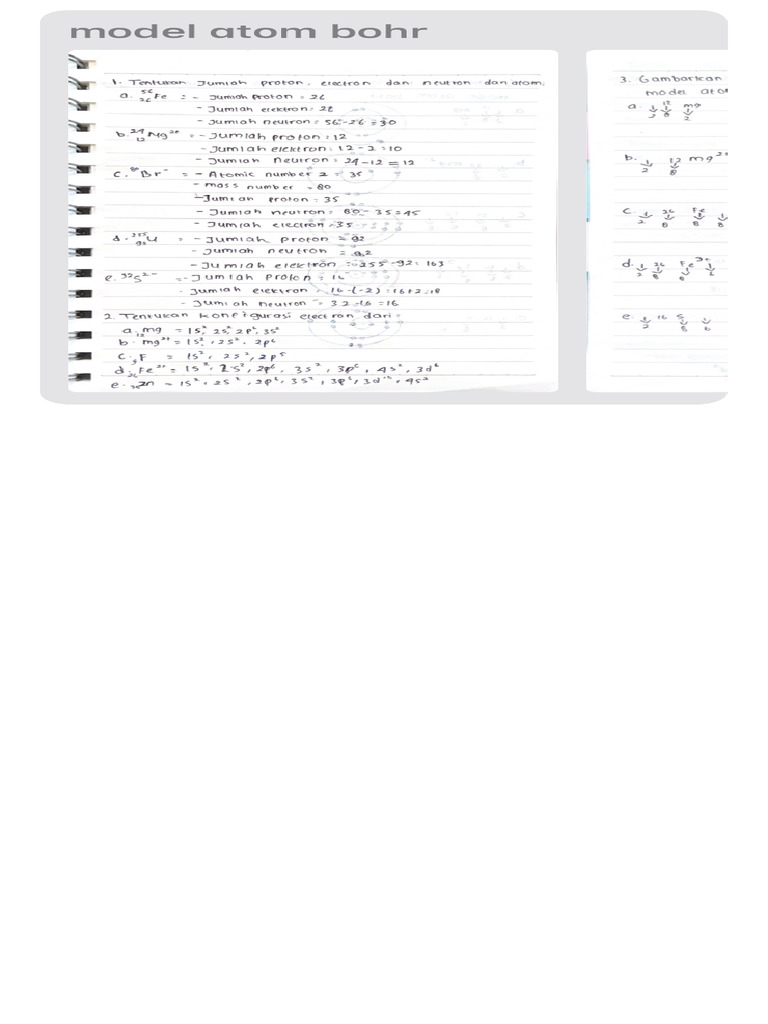 Model Atom Bohr | PDF