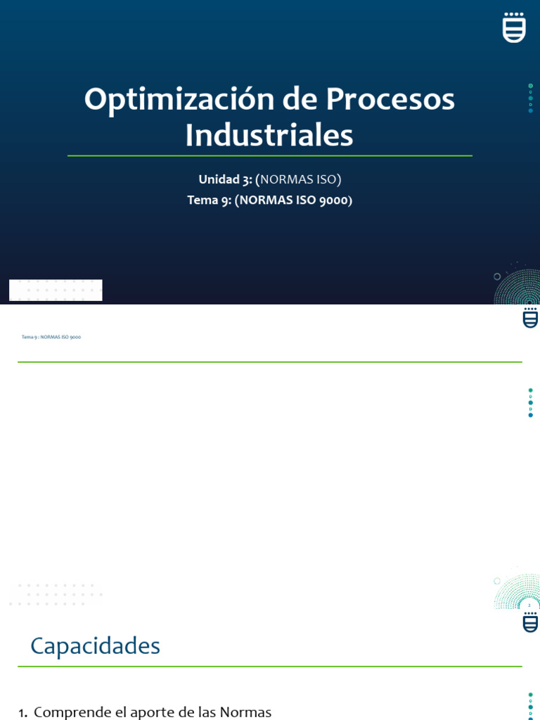 PPT 2022 Unidad 3 T9 Optimización de Procesos Industriales AC 2419 ...