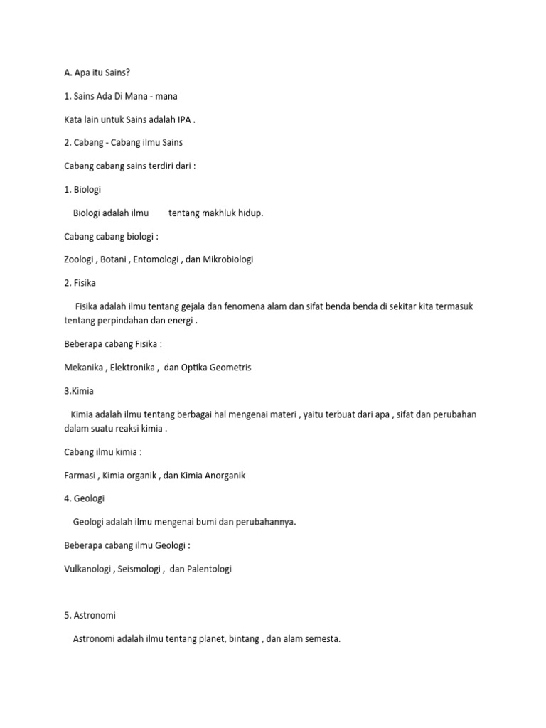 A. Apa Itu Sains | PDF | Kesehatan Holistik | Sains & Matematika