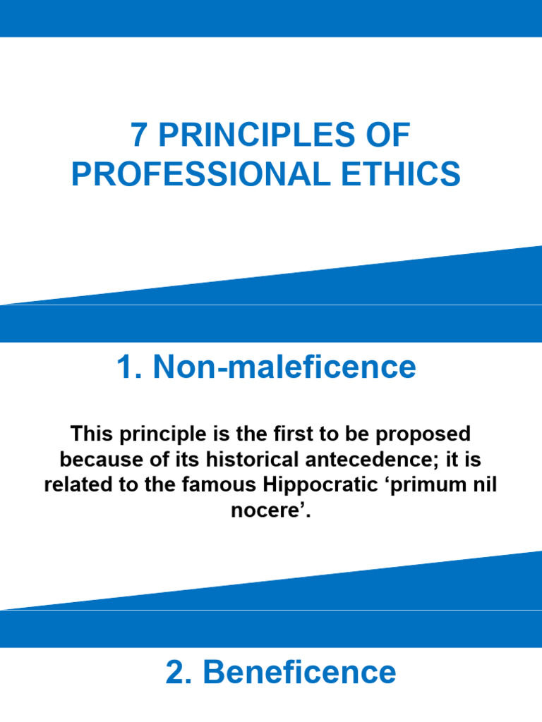 7 Key Principles of Professional Ethics | PDF | Self-Improvement