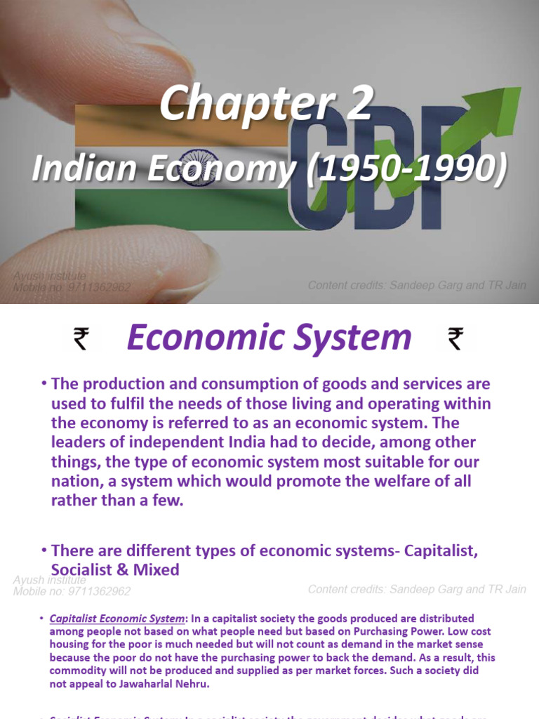 Chapter 2 - Indian Economy 1950-1990 | PDF | Green Revolution | Economic Growth