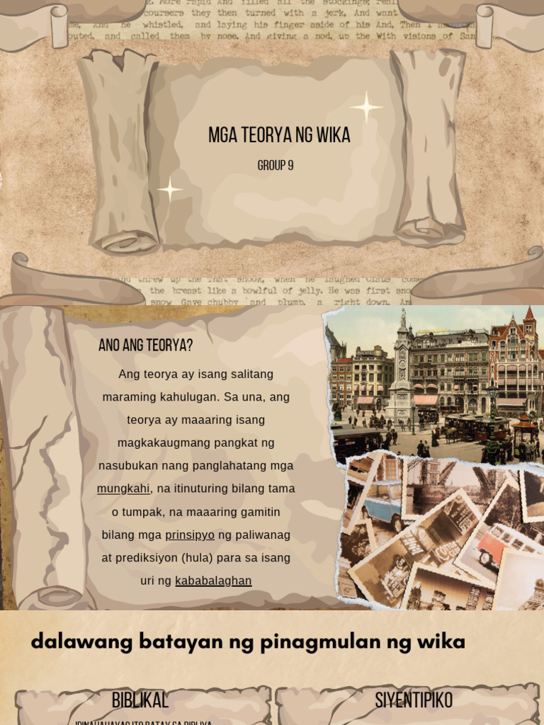 Mga Teorya NG Wika | PDF