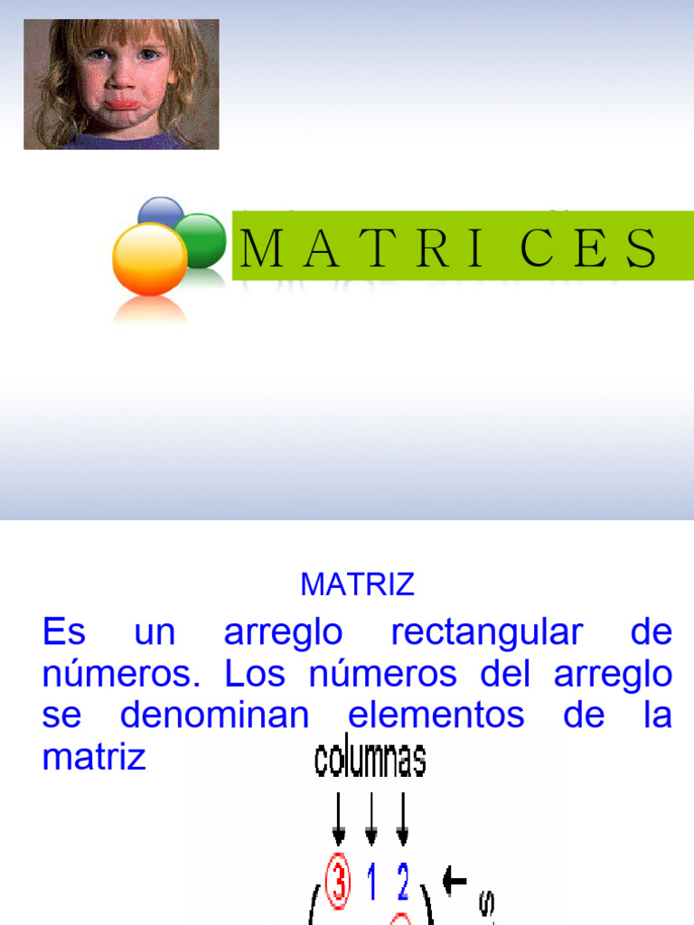 MATRICES1 Parte | PDF | Matriz (Matemáticas) | Teoría de la matriz