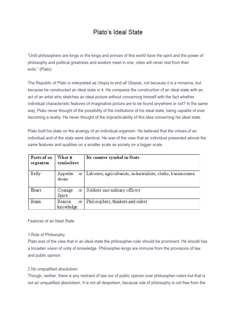 Ideal State | PDF | Philosophical Theories