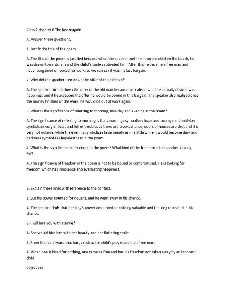 The Last Bargain | PDF