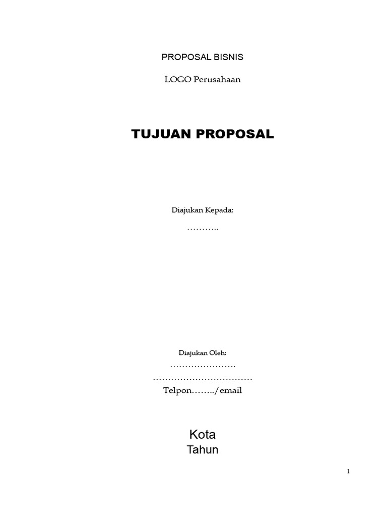 Tugas Proposal Bisnis | PDF
