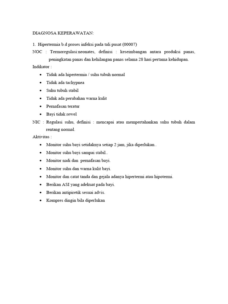 Manajemen Hipertermia Neonatal | PDF