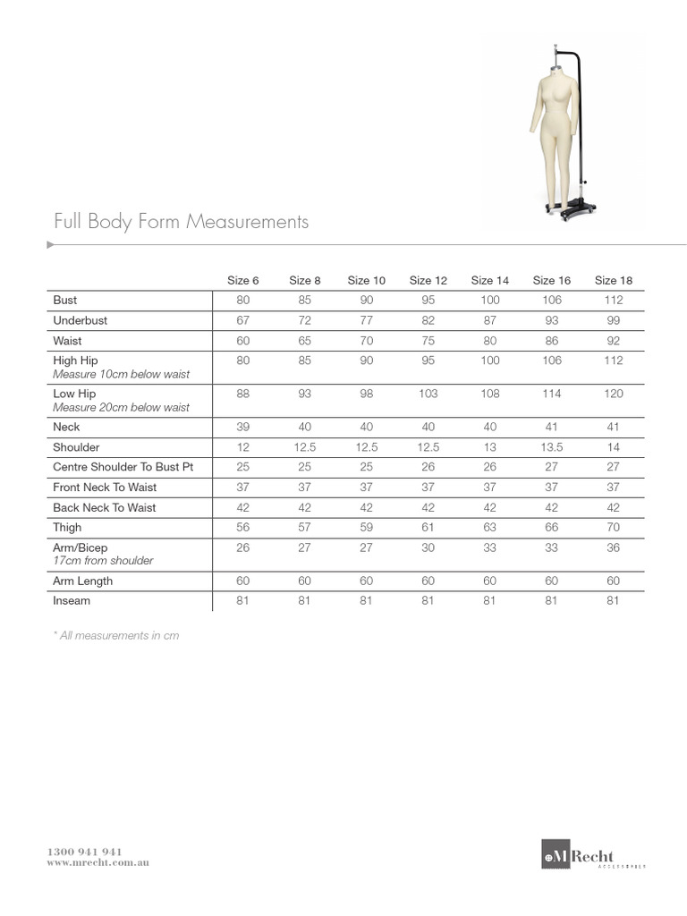 Mrecht Size Chart | PDF