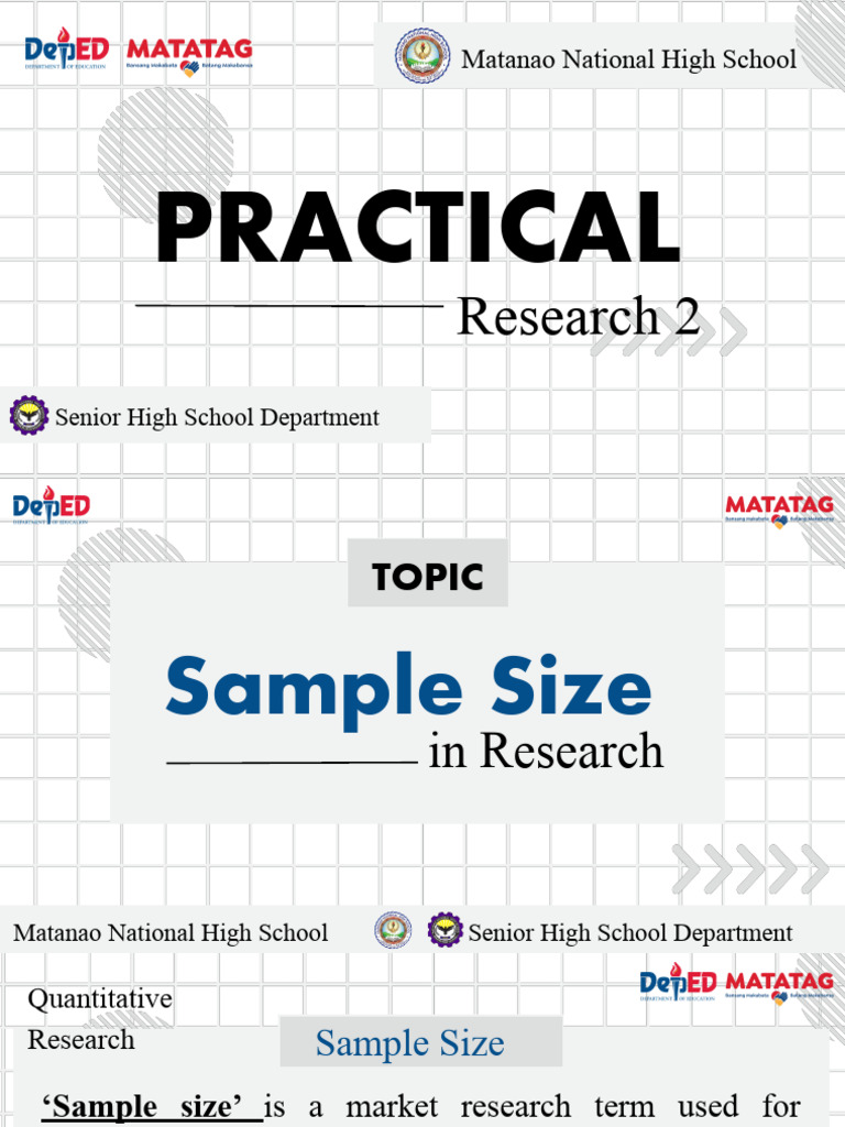PR2 Sample-Size | PDF | Sample Size Determination | Sampling (Statistics)
