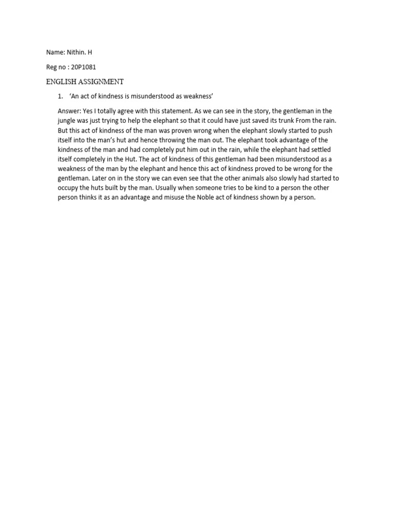 English Assignment 1 | PDF