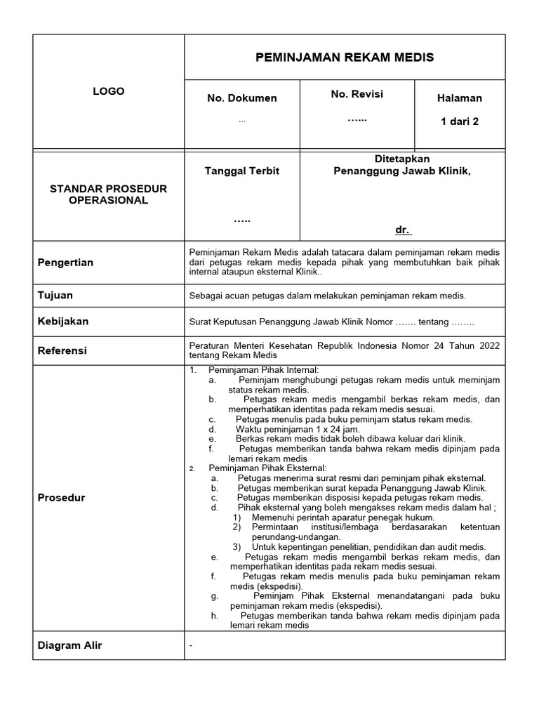 Spo Peminjaman Rekam Medis | PDF