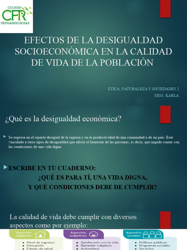 Efectos de La Desigualdad Socioeconómica 2a | PDF