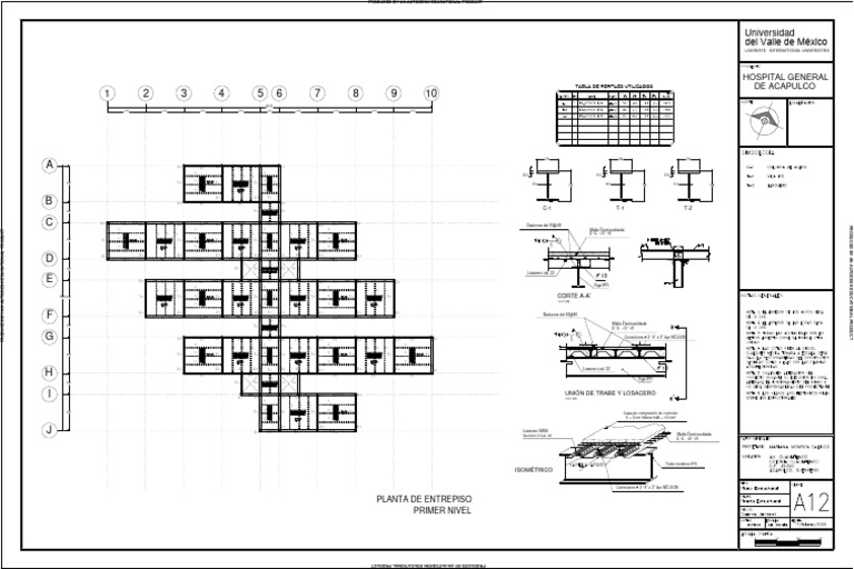 12 Planta Estructural Primer Nivel | PDF