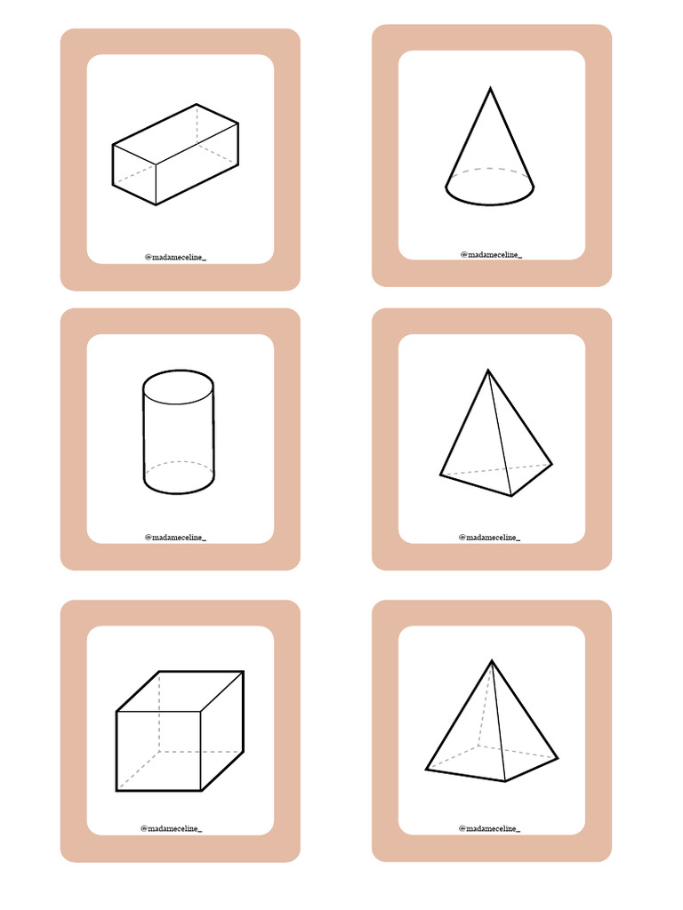 Les Solides Flash Card | PDF