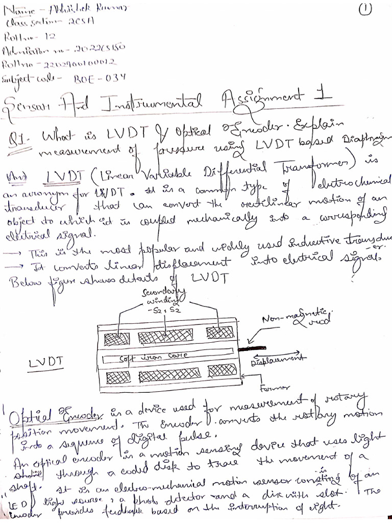Sensor Assignment 1 | PDF