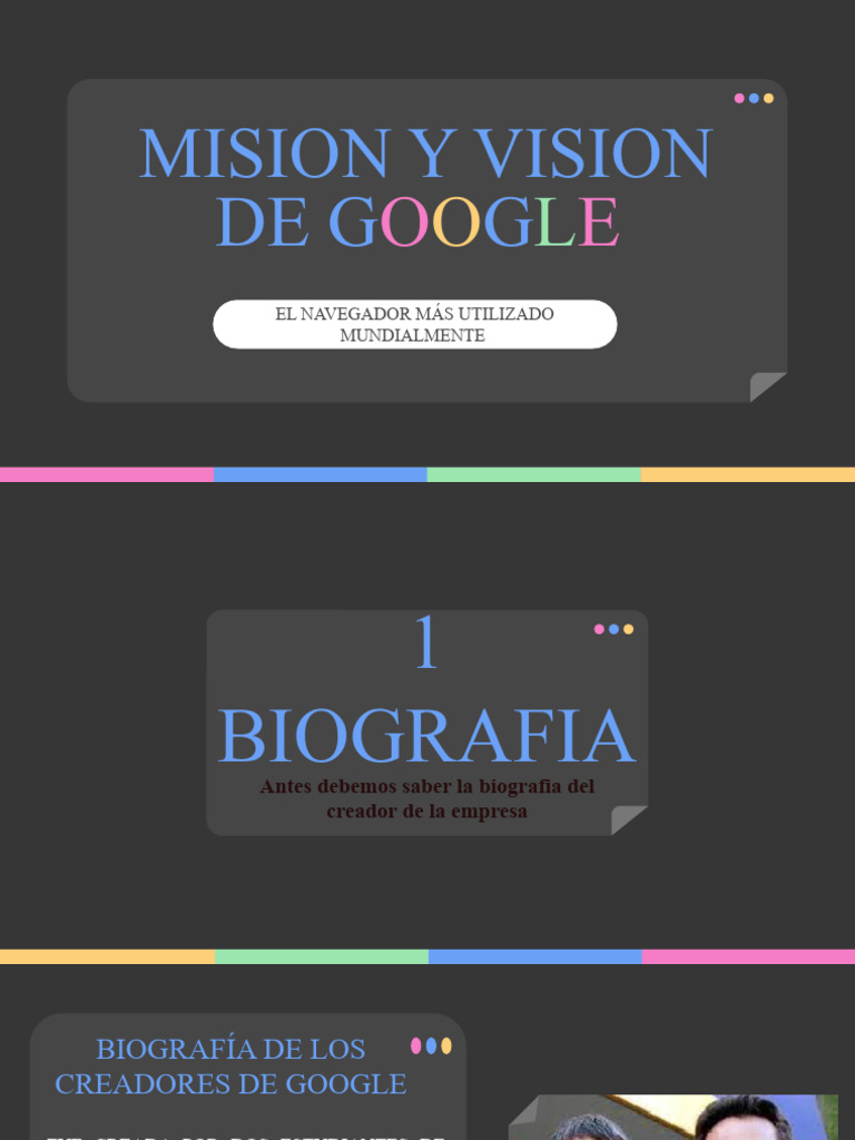 Mision y Vision de La Empresa Google Chrome | PDF