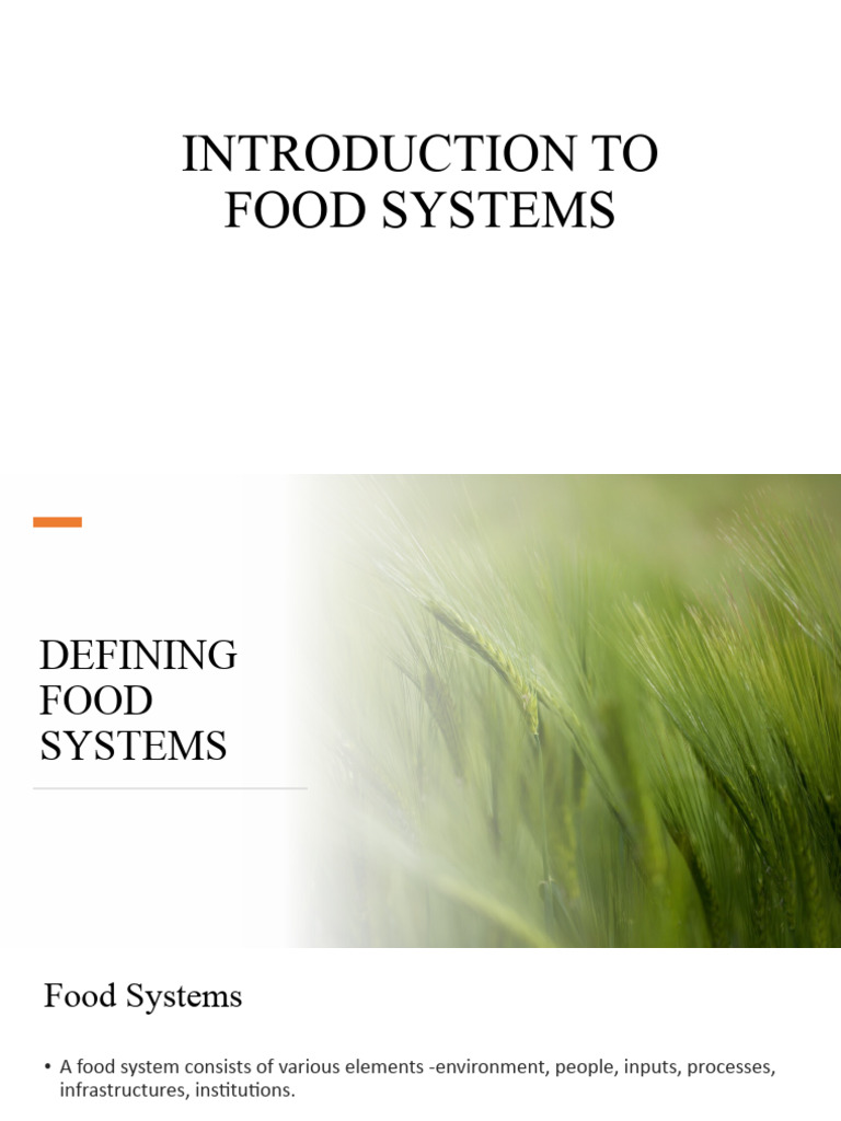 Overview of Food Systems Types | PDF | Local Food | Foods