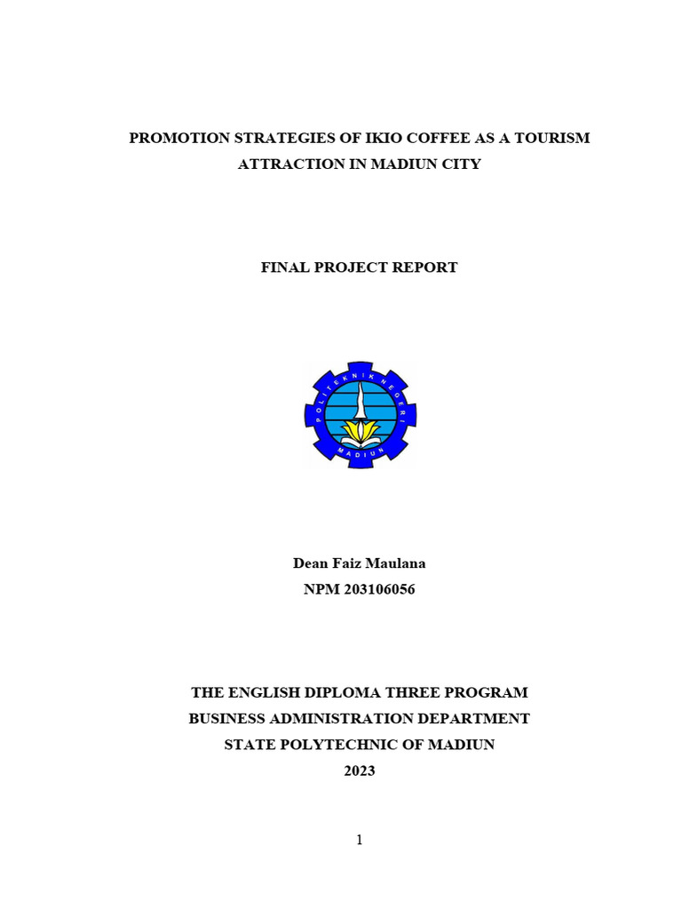 IKIO Coffee Promotion Strategies Madiun | PDF | Qualitative Research ...