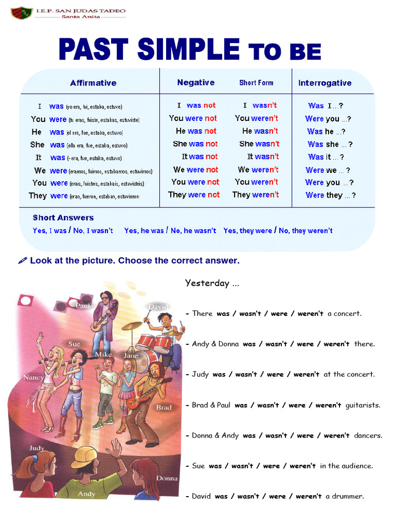 To Be Past Simple - 61132 | PDF