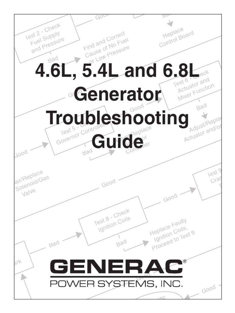 4.6L, 5.4L and 6.8L Generator Troubleshooting Guide | PDF