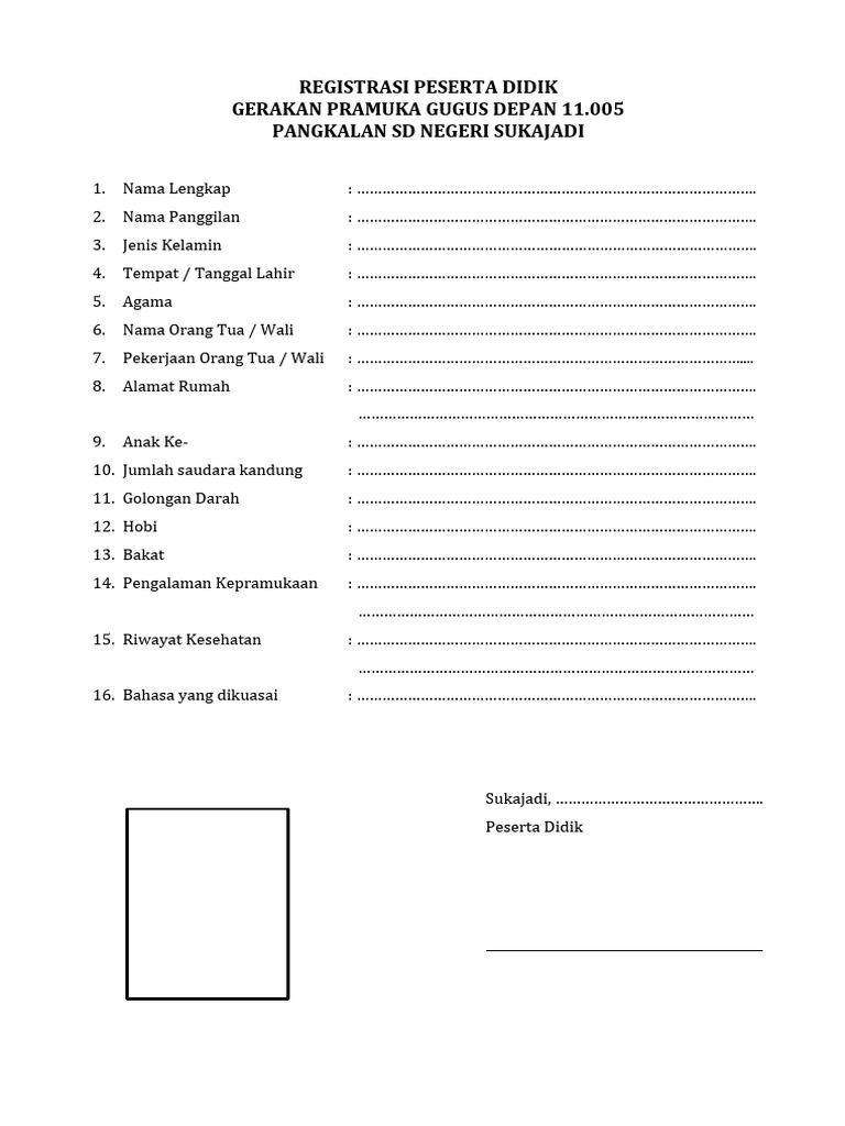 3 Buku Registrasi Peserta Didik | PDF