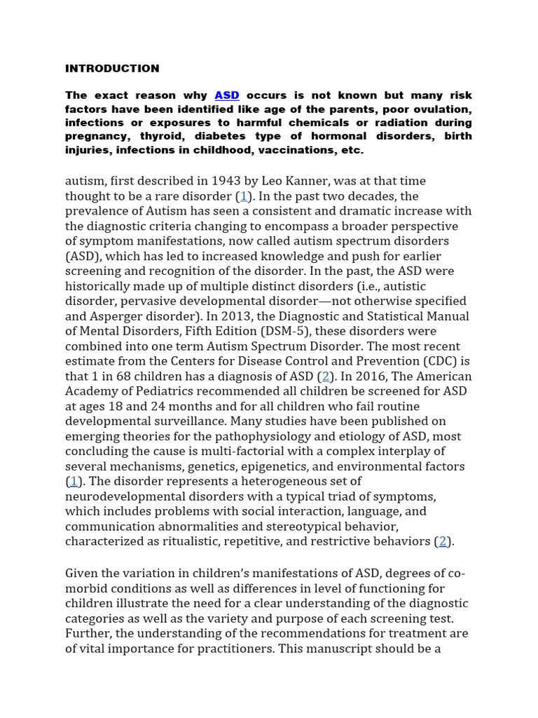 Autism Project | PDF