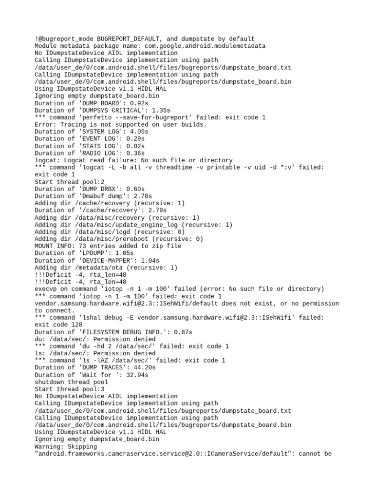 Dumpstate | PDF | Zip (File Format) | Computer File