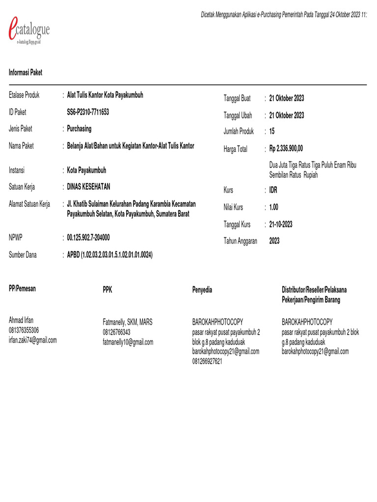 Cetak Pesanan SS6-P2310-7711653 | PDF