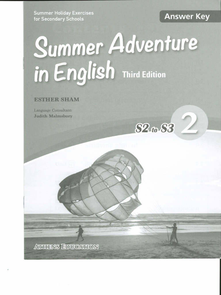 Summer Adventure in English s2-s3 Answer-1 | PDF
