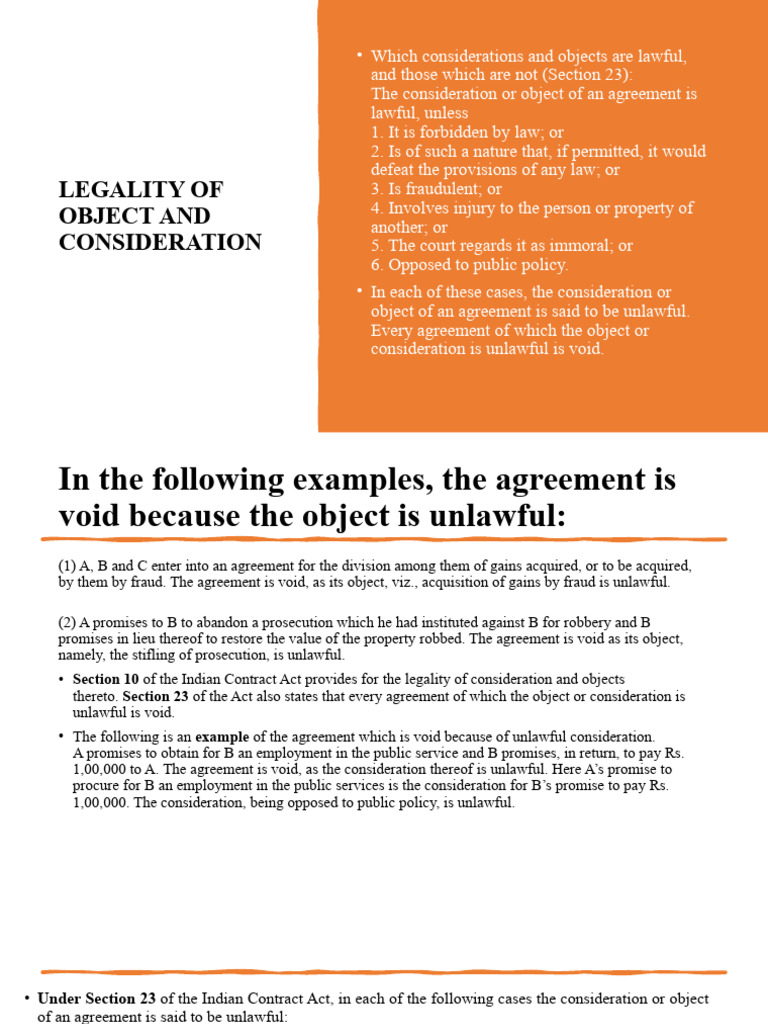 Legality of Object | PDF | Consideration | Justice