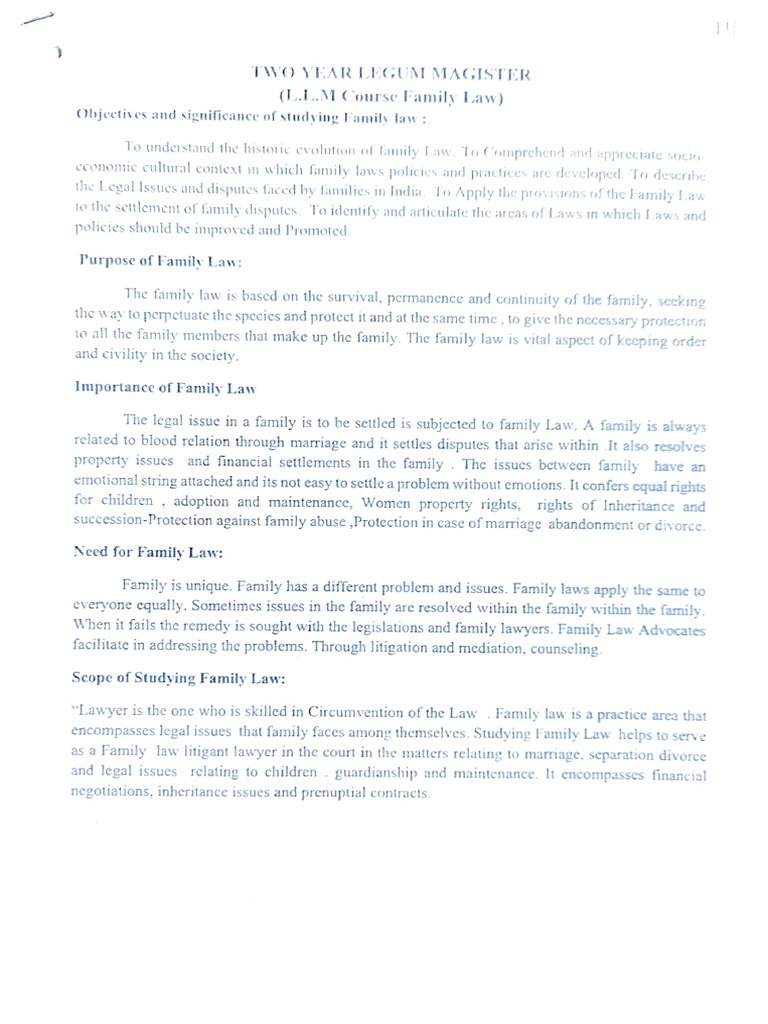 Family Law 1 | PDF