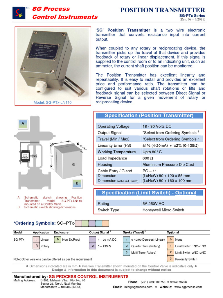 Position Transmitter. | PDF