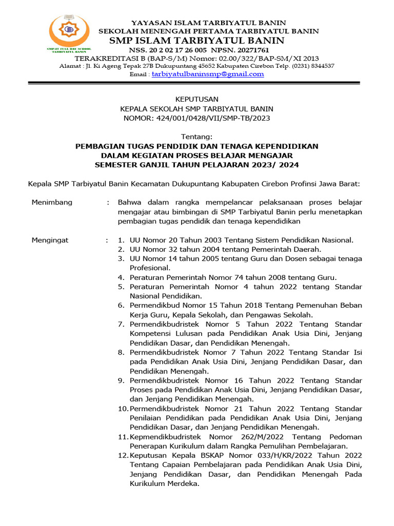 SK KBM Sems 2023-24 Stempel | PDF