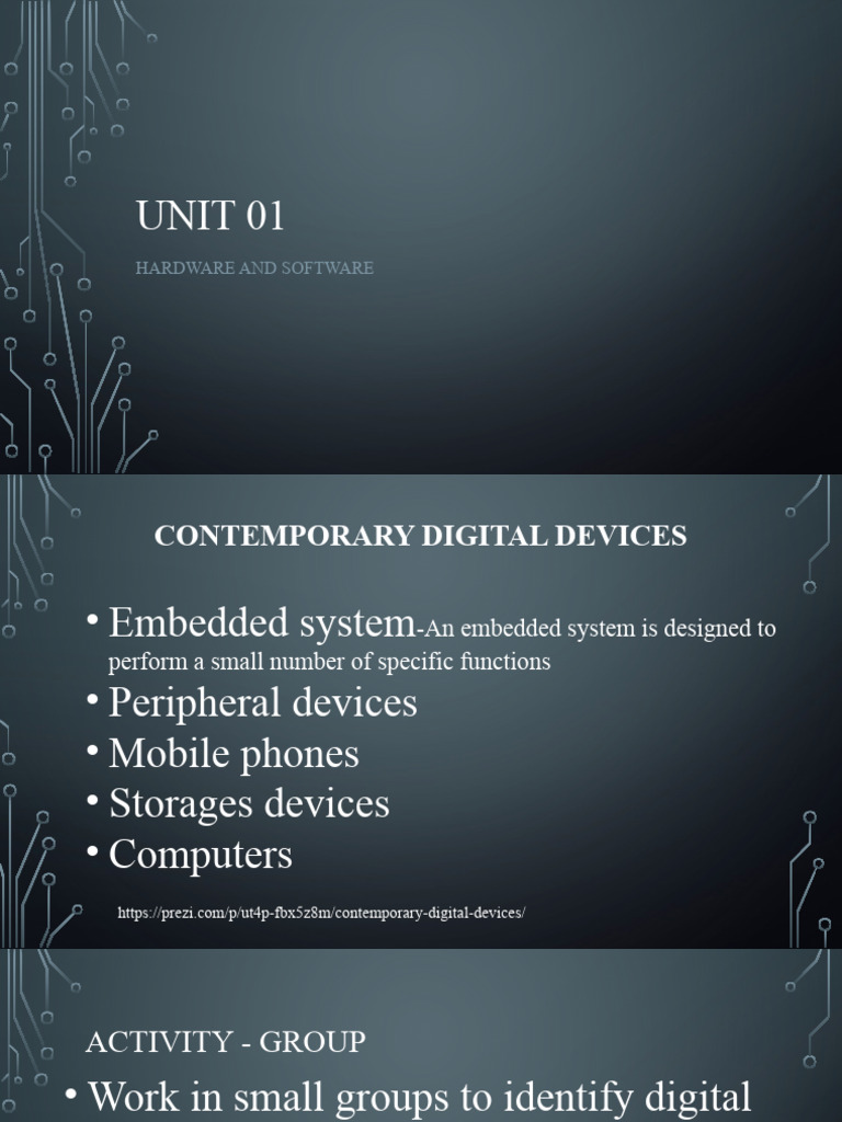 Unit 01.-Hardware and Softwarepptx | PDF | Anti Lock Braking System | Equipment