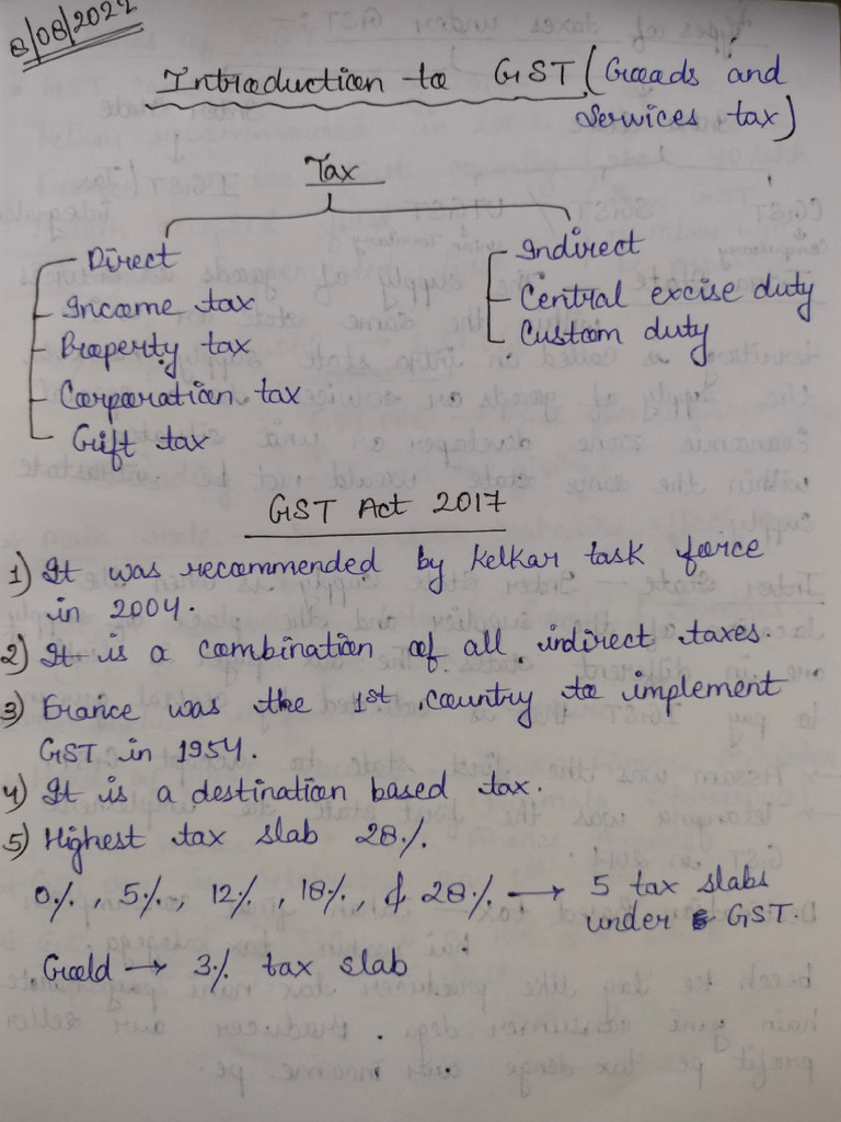 GST Notes Complete | PDF