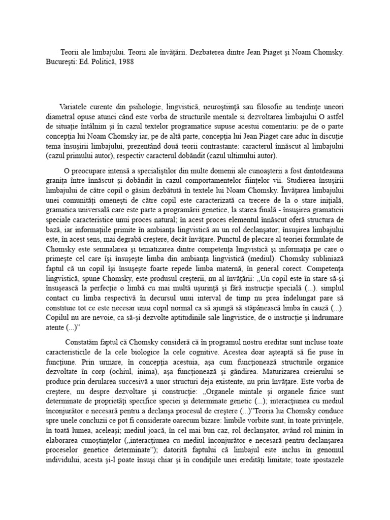 Teorii Ale Limbajului | PDF