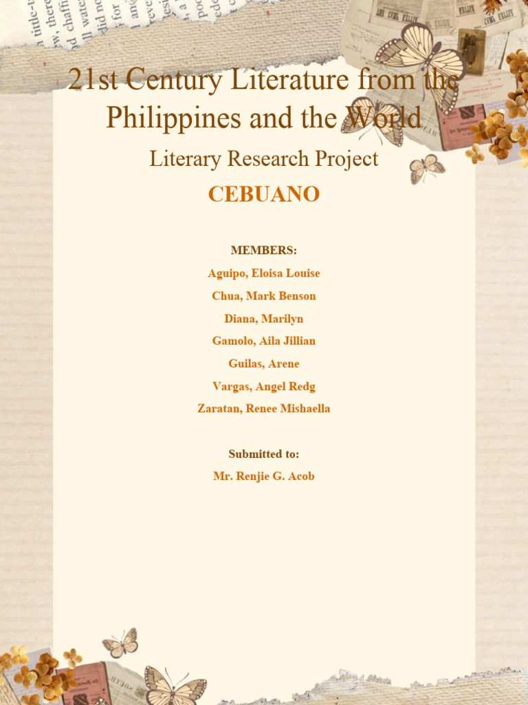 CEBUANO 21st Century Literature From The Philippines and The World ...