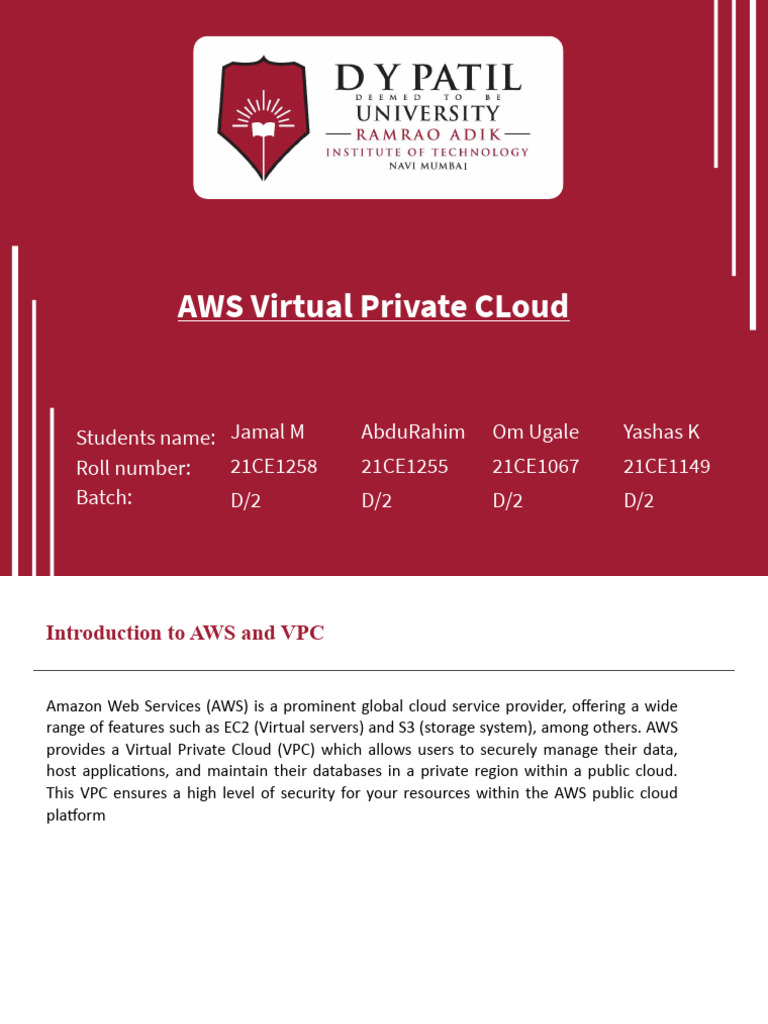 D15 Aws-Vpc | PDF D15 Aws-Vpc | PDF