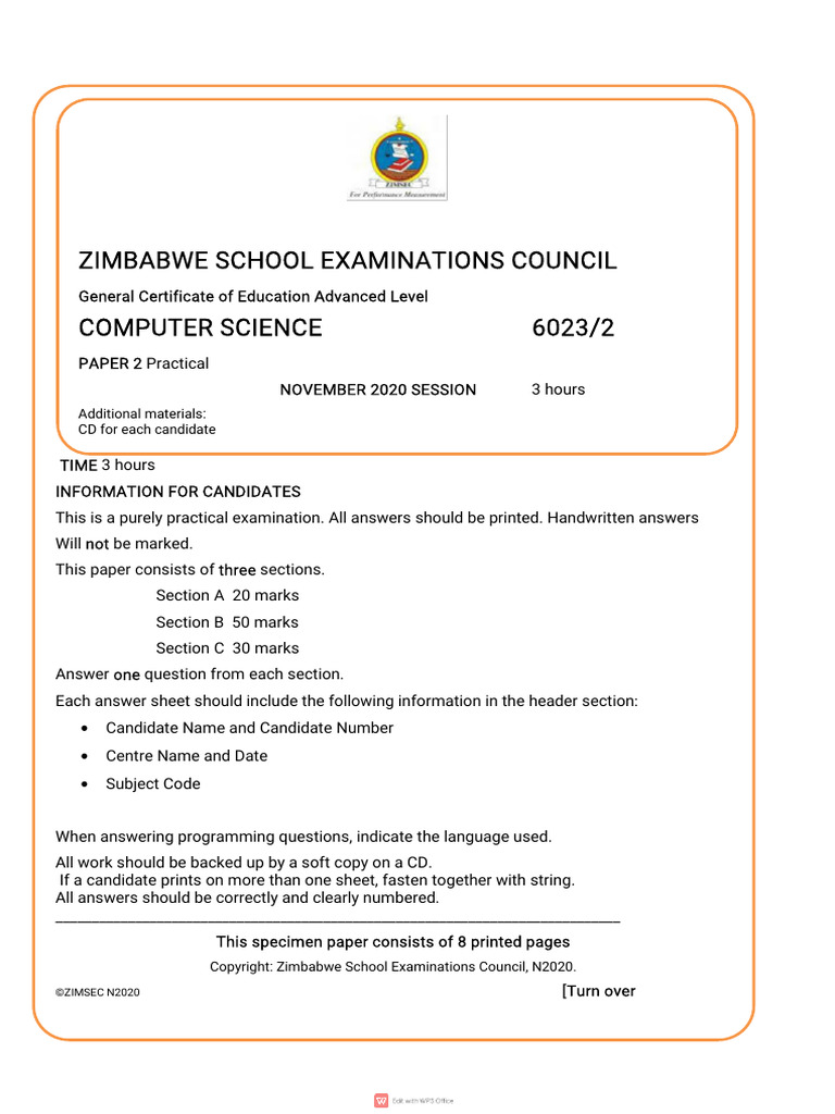 Computer Science Practical Exam Guide | PDF