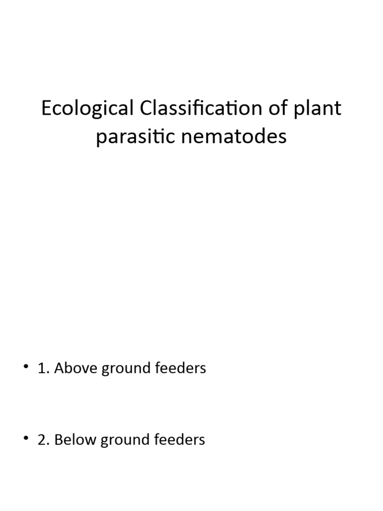 Classification of Plant Parasitic Nematodes | PDF