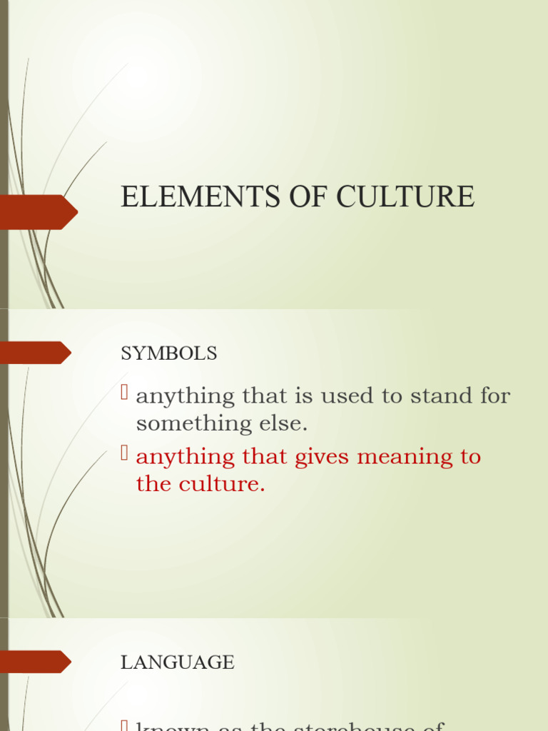 Elements of Culture | PDF