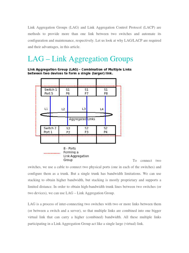 Link Aggregation Groups | PDF | Network Switch | Service Industries