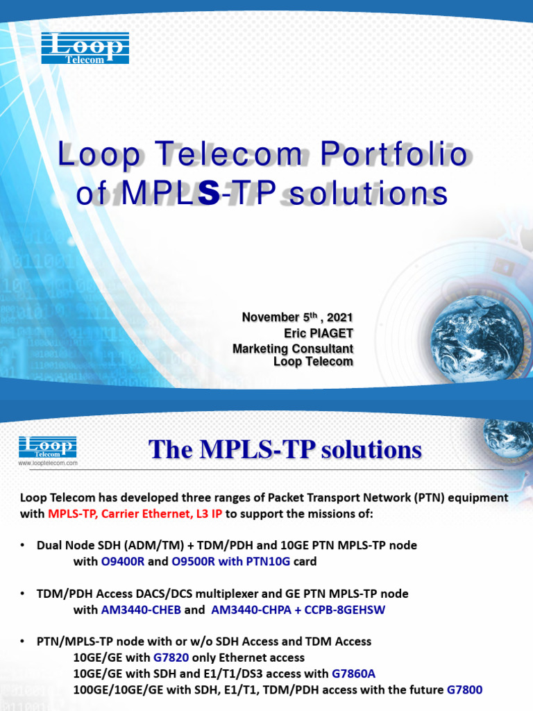 Loop-MPLS-TP-Family V2 | PDF