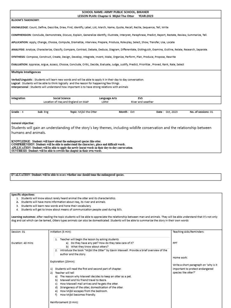New Lesson Plan Format | PDF