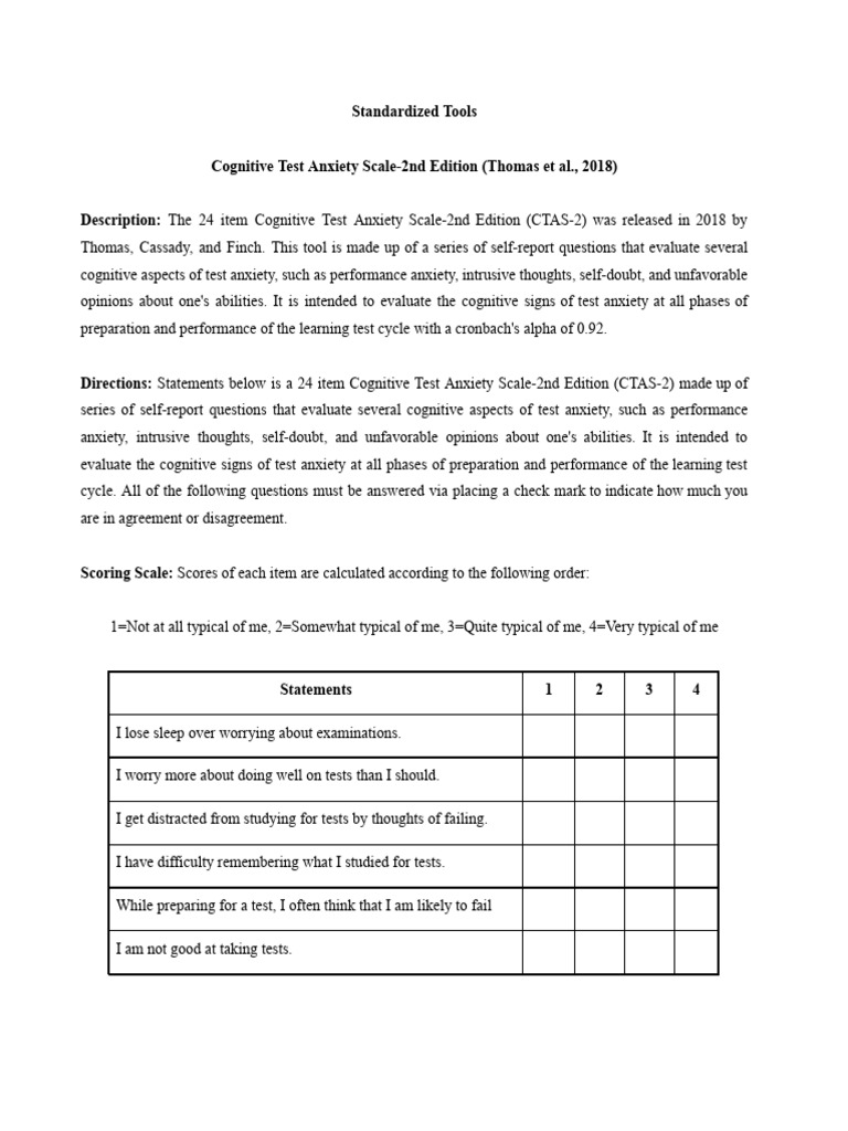 Standardized Tools | PDF