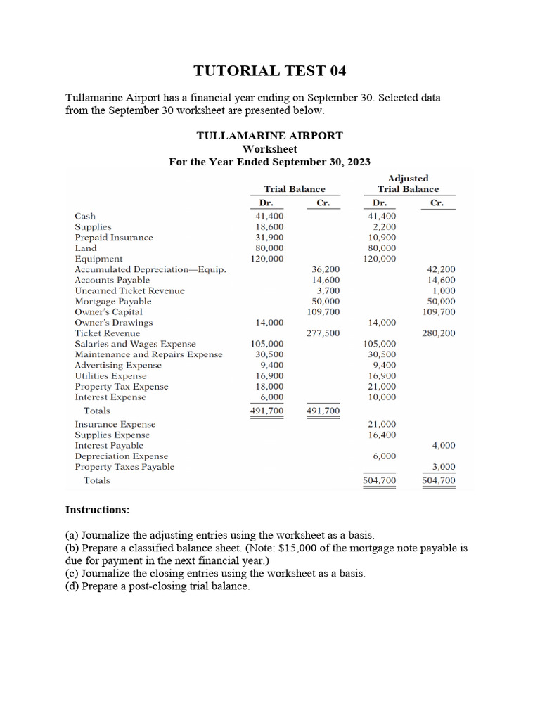 Tutorial Test 04 | PDF