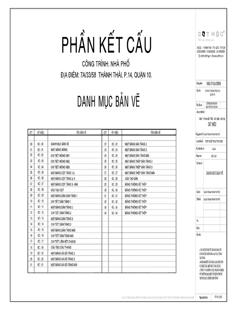 Ho So Ket Cau - Xuat Ngay 07092015 | PDF