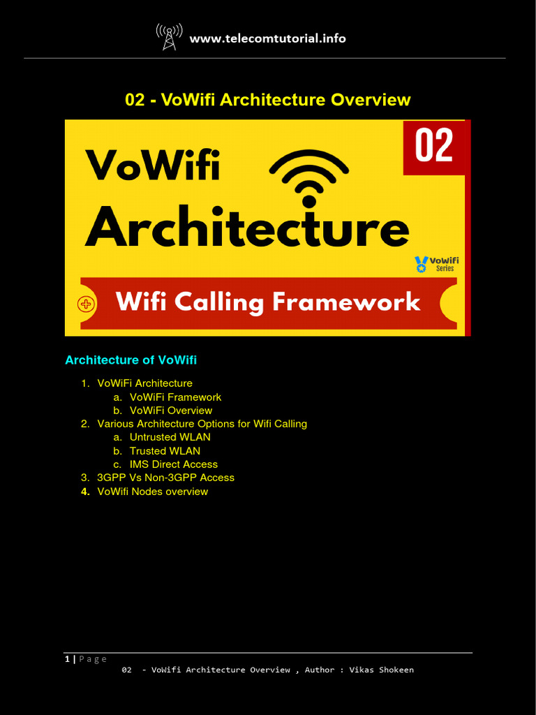 02 - VoWifi Architecture (PDF Word) | PDF