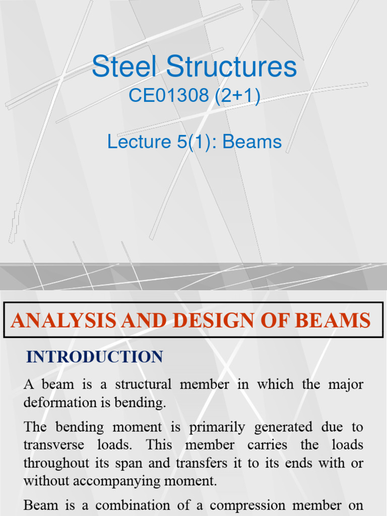 Lec 5 (1) - Design of Beams | PDF | Buckling | Beam (Structure)