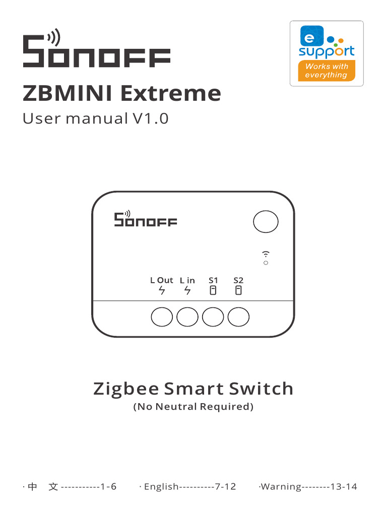 Sonoff ZBMINI Extreme User Manual | PDF | Technology & Engineering